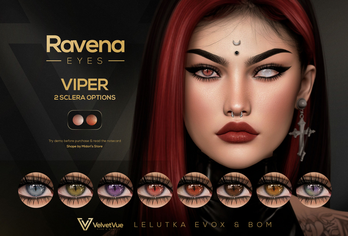Second Life Marketplace - [ VelvetVue ] Ravena :: Viper eyes